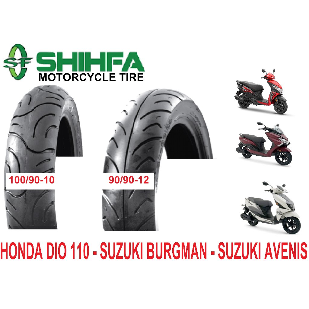 Suzuki Burgman 125 110 90/90-12 TT High Quality Traction pang unahan ...