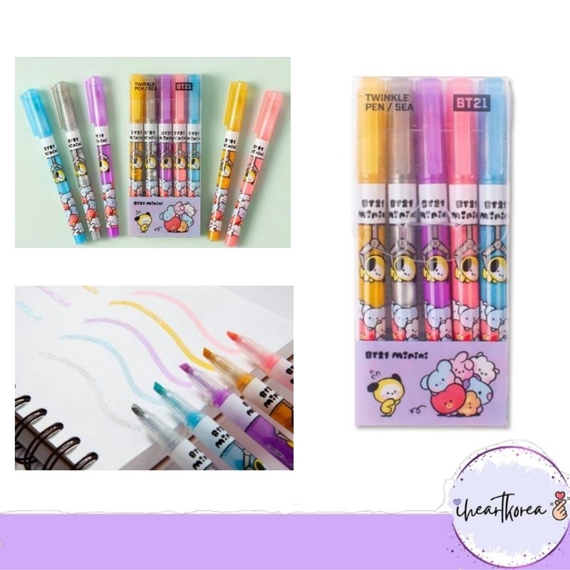 BT21 Minini Twinkle Pen (5's) | Shopee Philippines