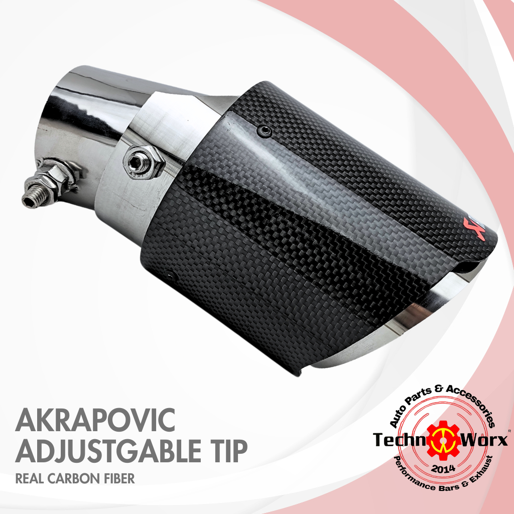 AKRAPOVIC TIP Adjustable Carbon Fiber Not muffler Accessories No bass ...