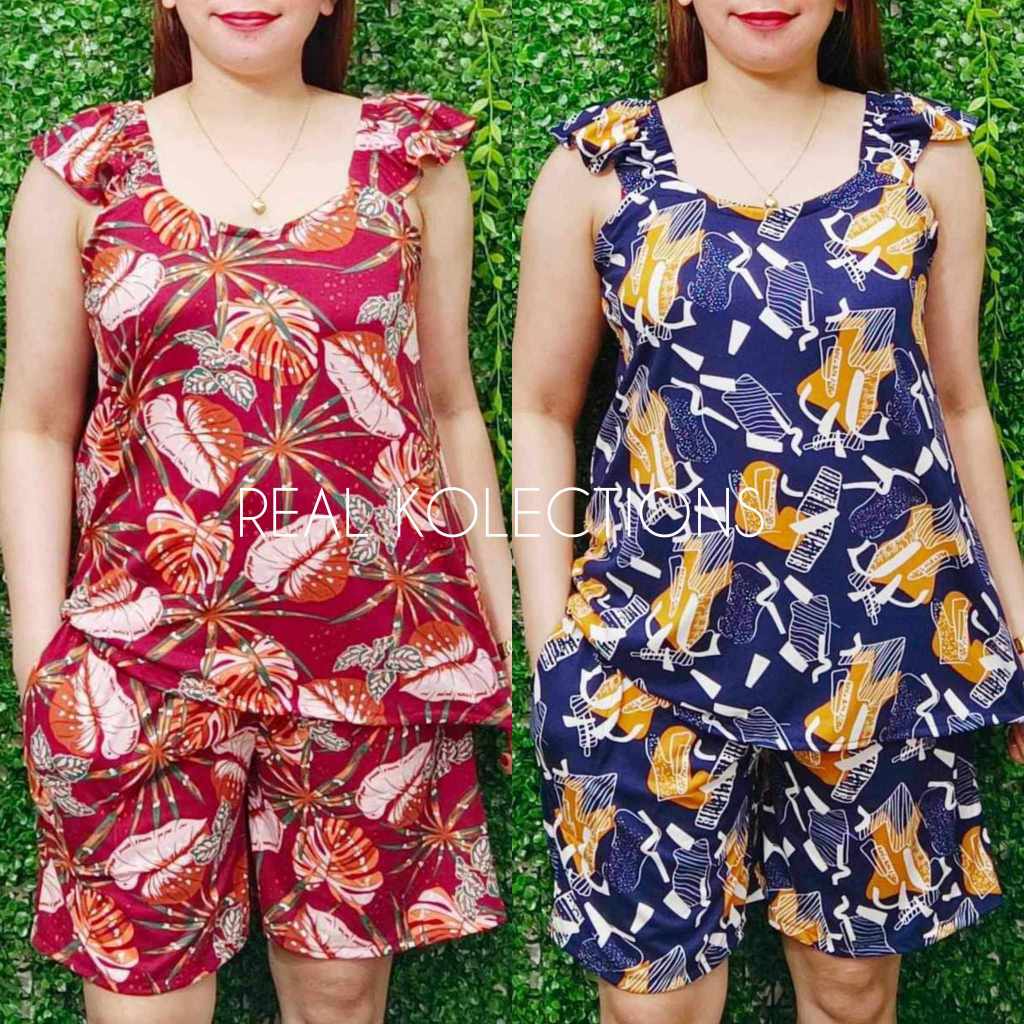 BUY 1 TAKE 1 TERNO BUTTERFLY BLOUSE AND SHORT XL | Shopee Philippines