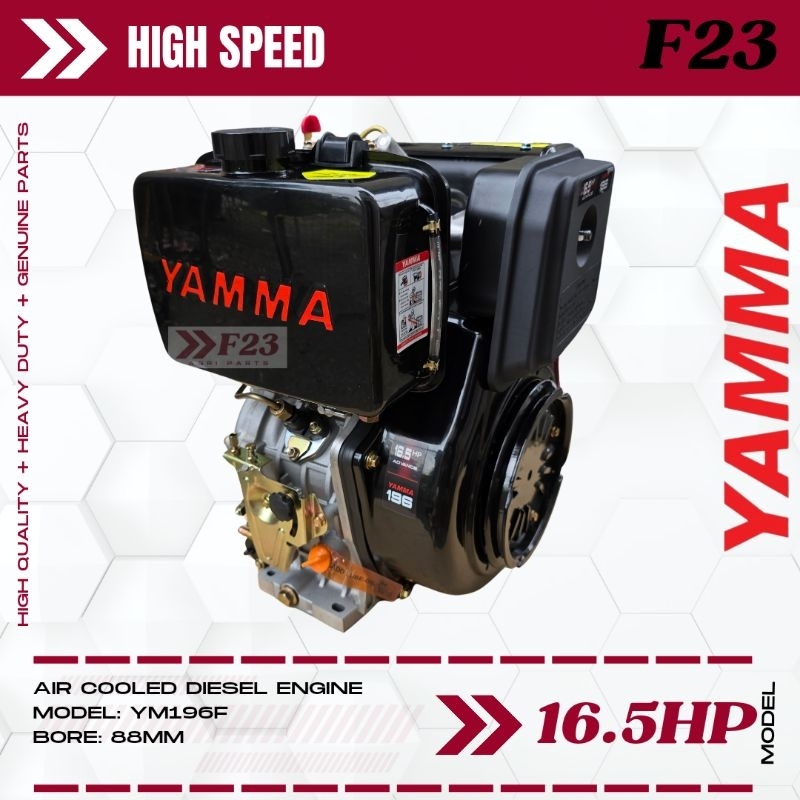 Yamma 16.5HP YM196F Air Cooled Diesel Engine | Shopee Philippines