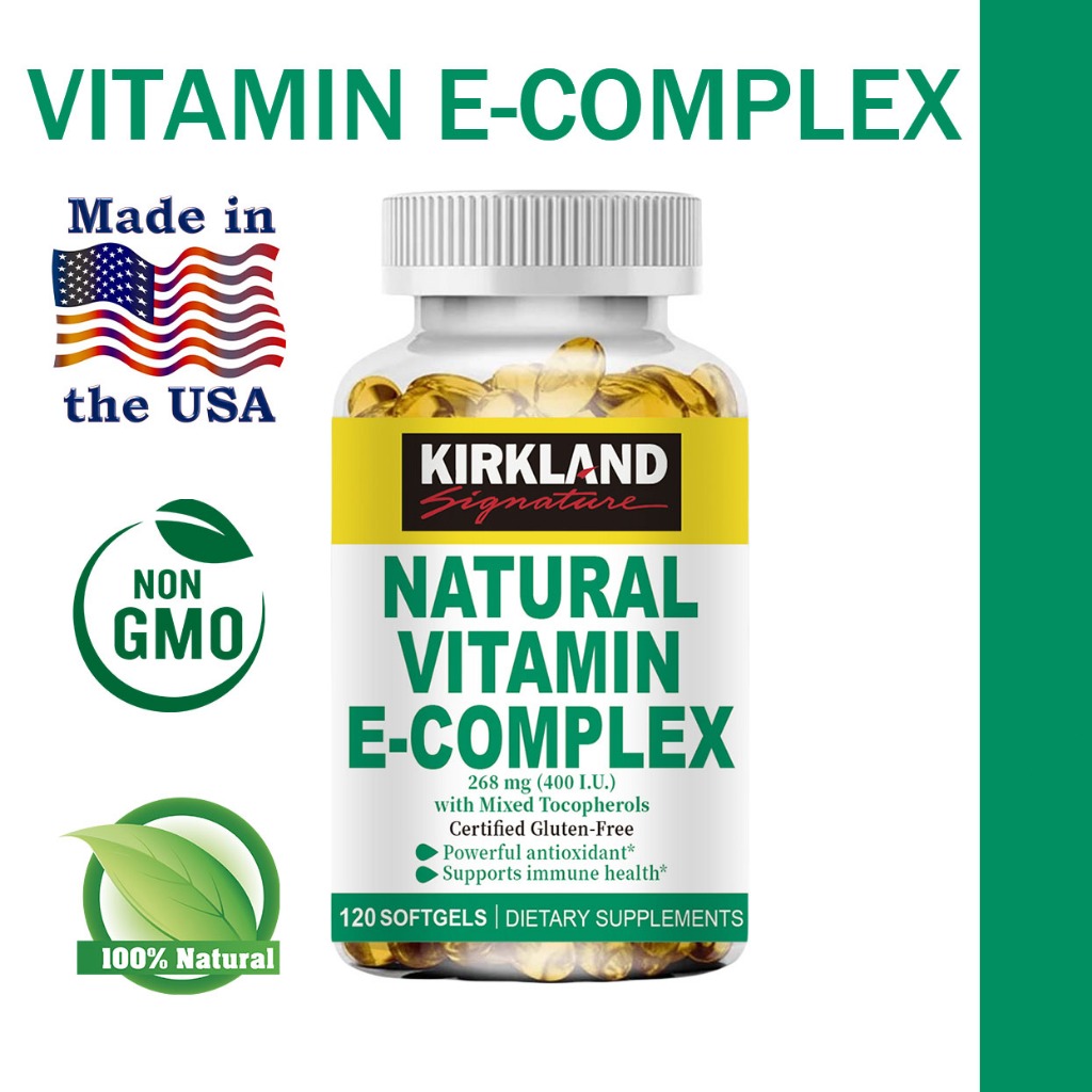 KIRKLAND Vitamin E Complex Capsules Powerful antioxidant, maintains ...