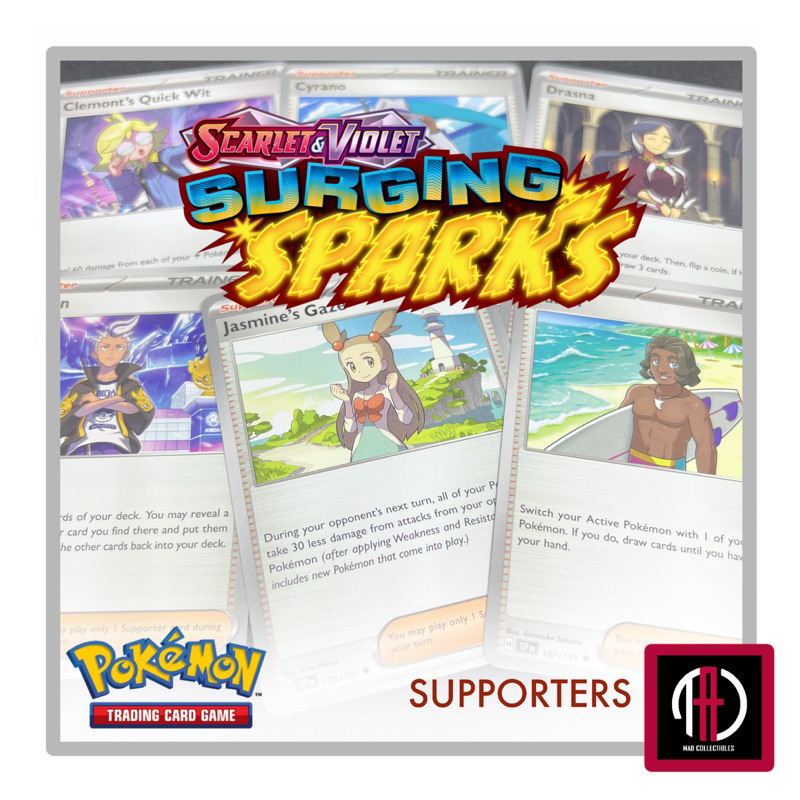 Pokemon TCG Singles - Scarlet Violet Surging Sparks Supporter Cards ...