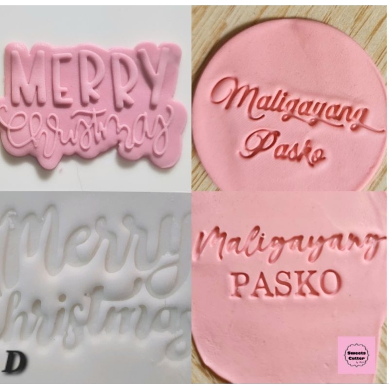 Merry Christmas Maligayang Pasko Fondant Stamp | Shopee Philippines
