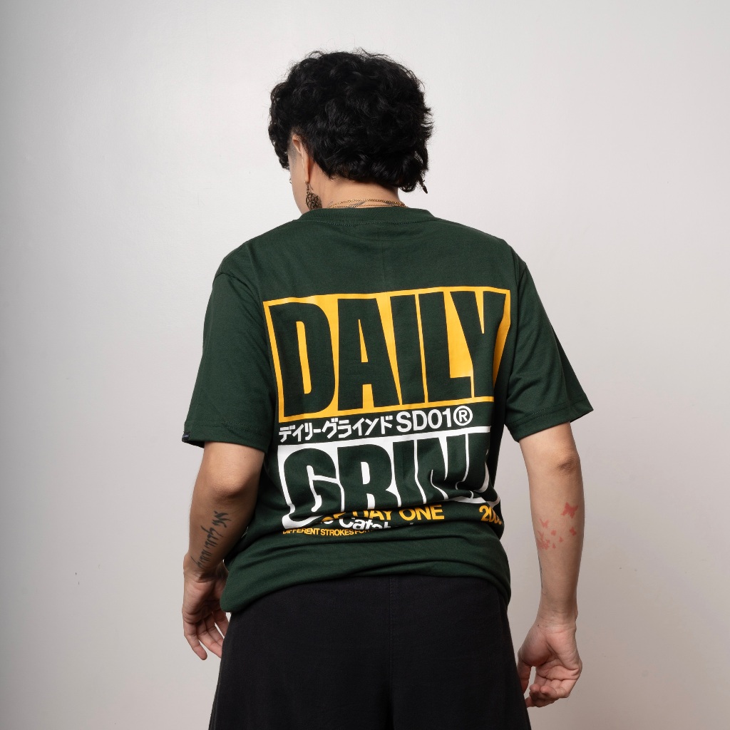 DAILY GRIND BLAZE LAYER TSHIRT MOSS GREEN | Shopee Philippines