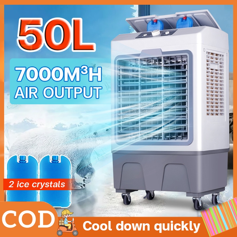 Air Conditioning Fan 40L Large Water Tank Mobile Air Cooler Household ...