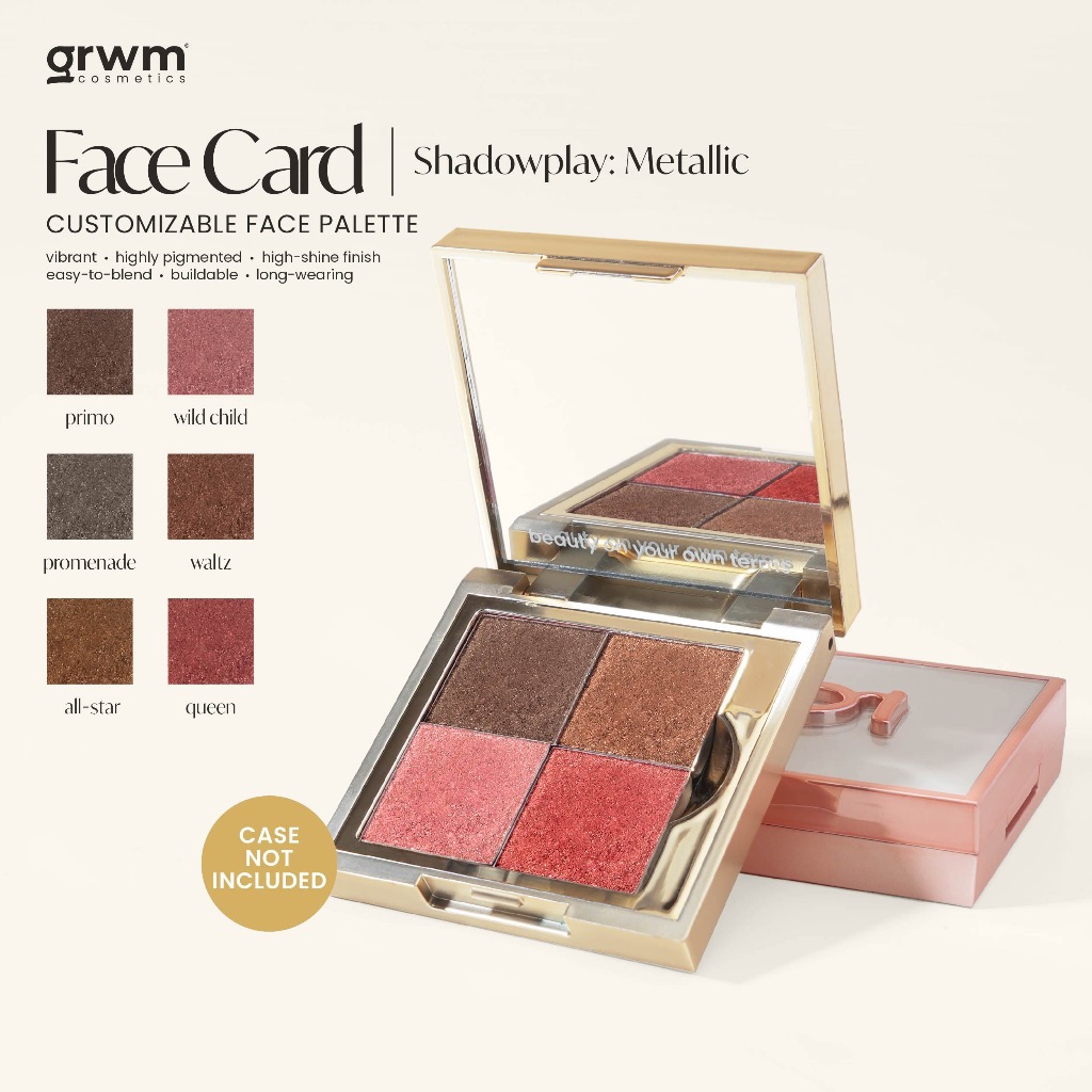 GRWM Cosmetics Face Card Shadowplay - Metallic Eyeshadow [CASE NOT ...