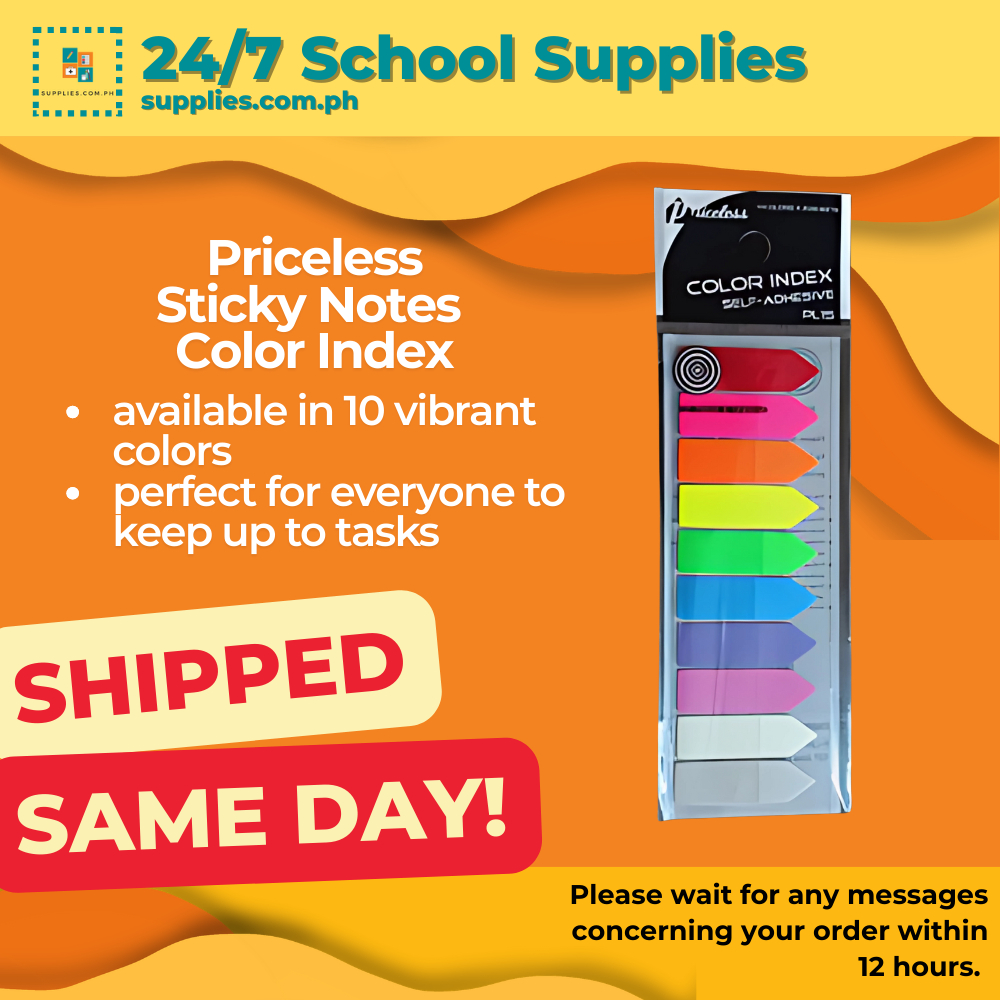 Priceless Sticky Notes Color Index | Shopee Philippines