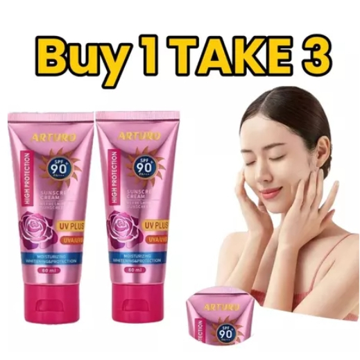 Rose SPF90+ Sunscreen Cream High Protection UV PLUS 60ml Whitening Cream | Shopee Philippines