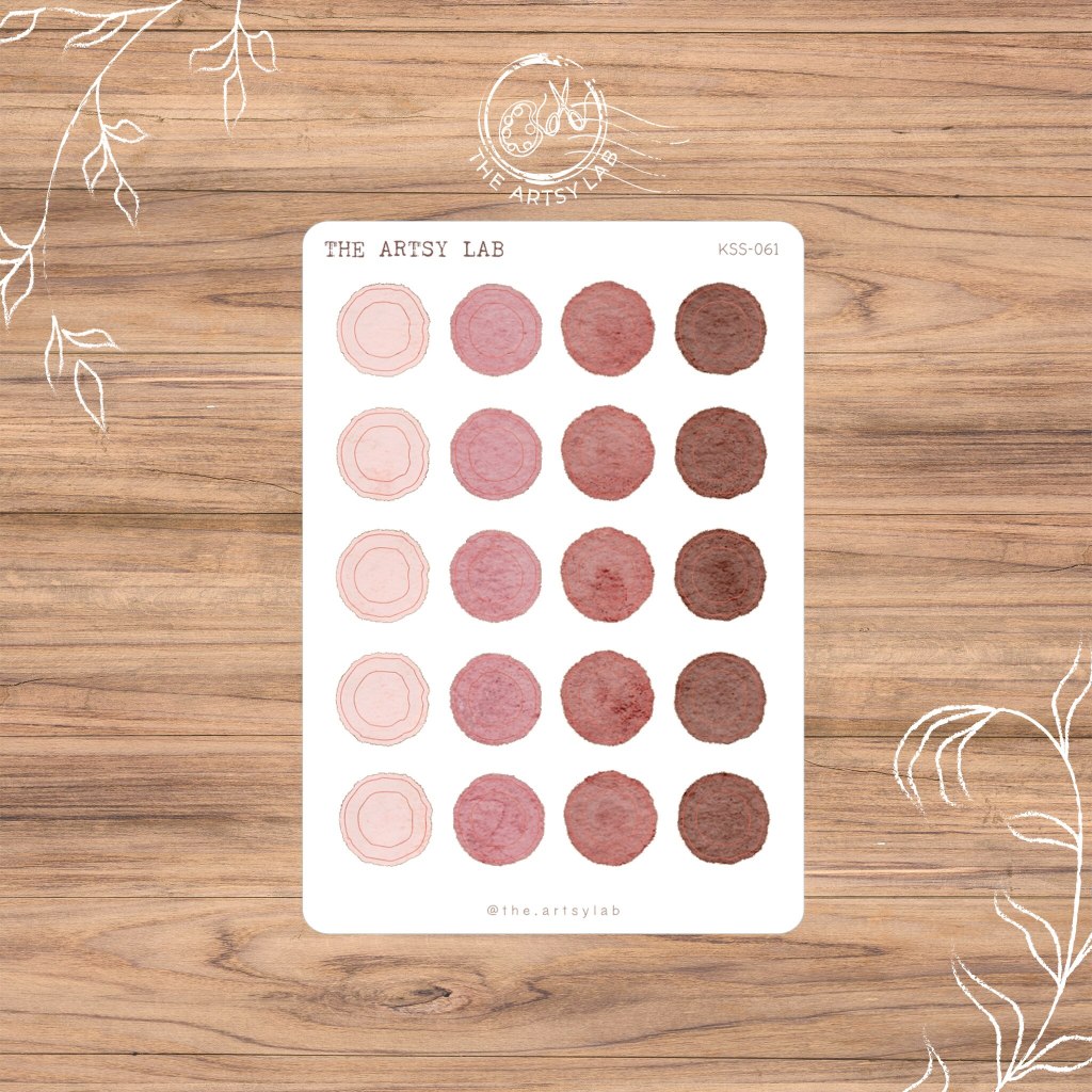 Watercolor Donut Dots Sticker Sheet, Aesthetic Stickers for Planner and ...