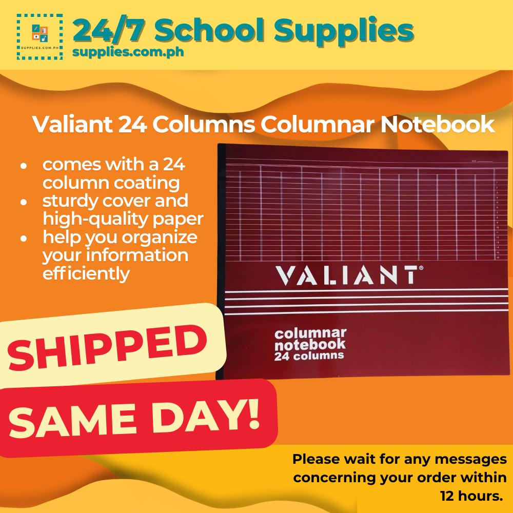 Valiant Columnar Notebook 24 columns Coated | Shopee Philippines