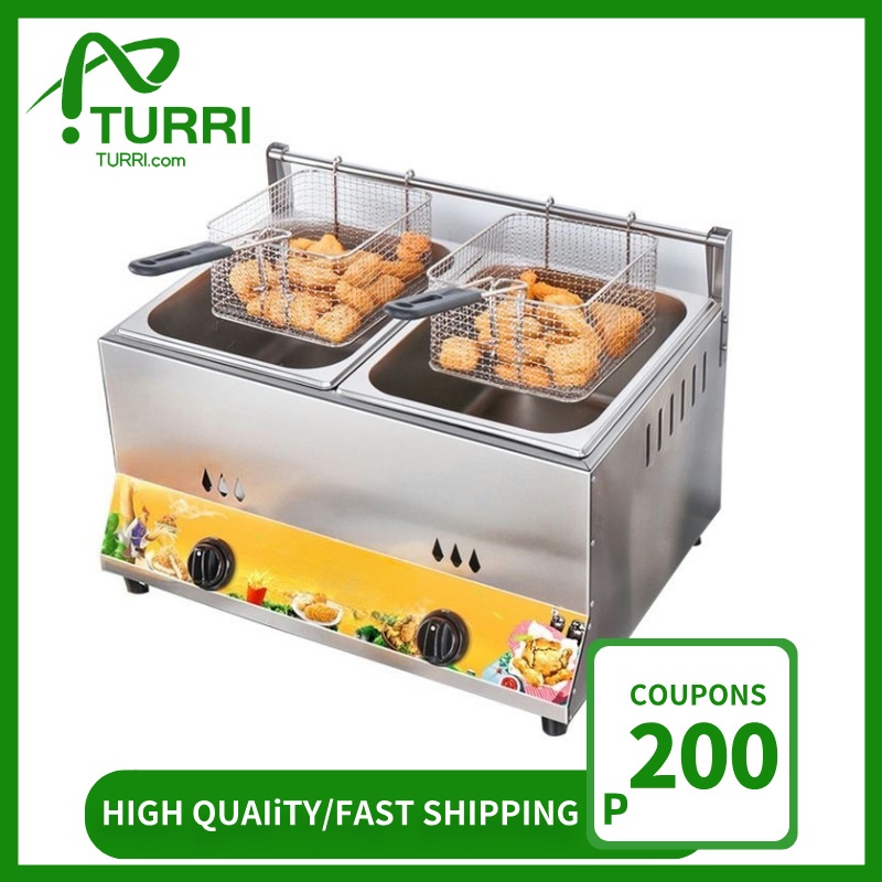 TURRI New Multi-function 16L deep fryer gas type single fryer french ...