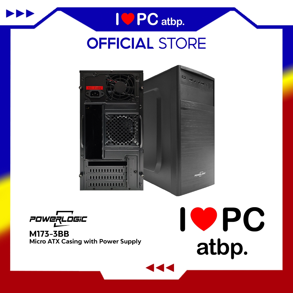 POWERLOGIC M173-3BB PC Micro/Mini ATX Casing With 700w PSU | Shopee Philippines