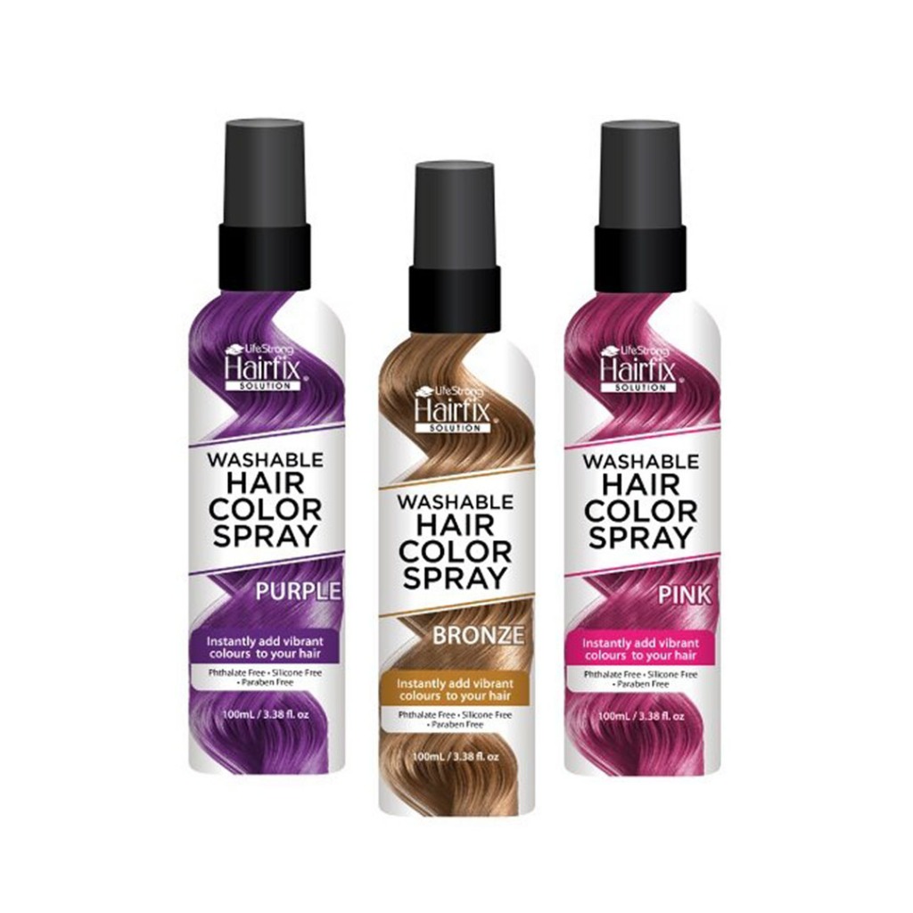 Hairfix Washable Hair Color Spray 100ml | Shopee Philippines