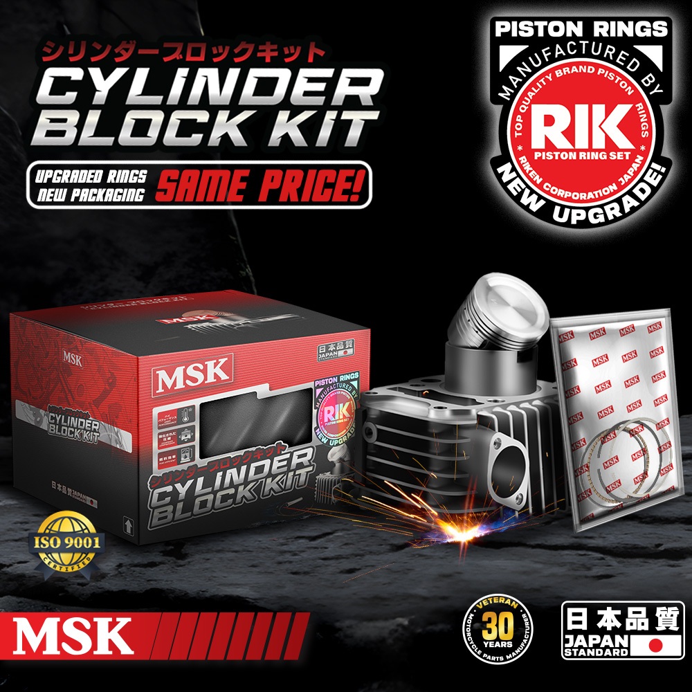 MSK Cylinder Block Kit (BEAT FI, CT100 / BAJAJ, GY6-125, MIO, MIO i125 ...