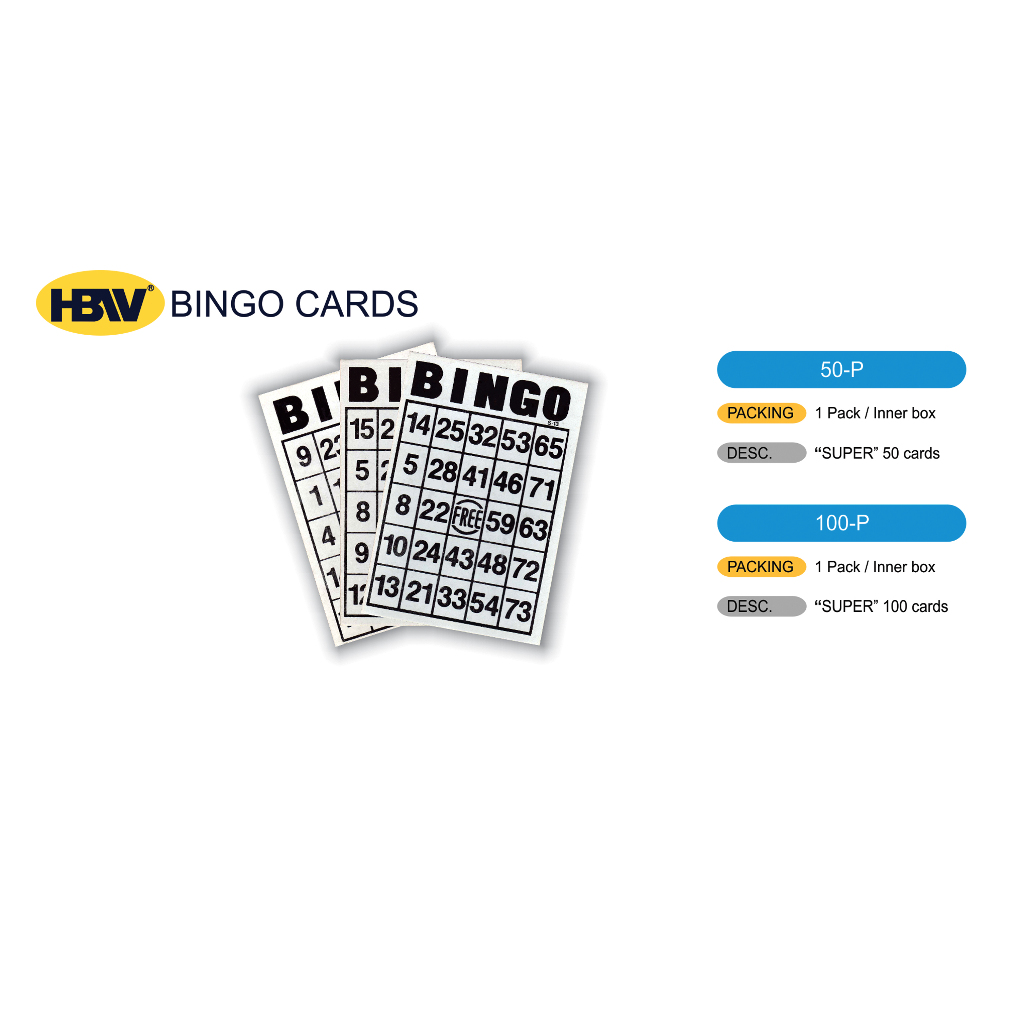 HBW Super Bingo Cards | Shopee Philippines
