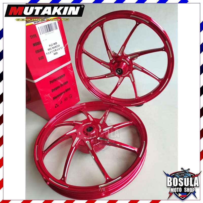 MUTAKIN Front Disc 3 Holes Rear Drum CNC RB8 Mags For Yamaha AEROX V1 ...