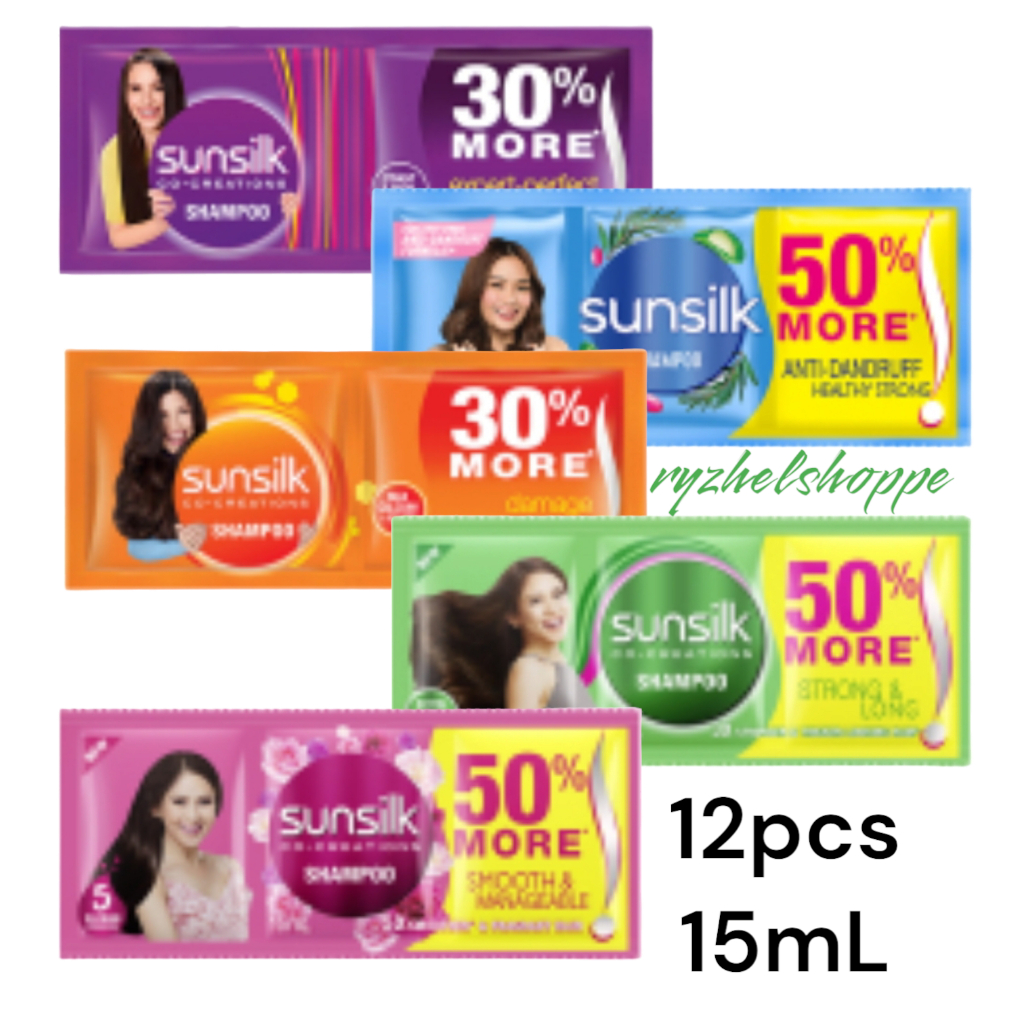 ROS GROCERS SUNSILK SHAMPOO SACHET 12PCS (1DOZEN) | Shopee Philippines