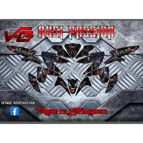 Decals Sticker for Rusi Passion Venum Design 006 | Shopee Philippines