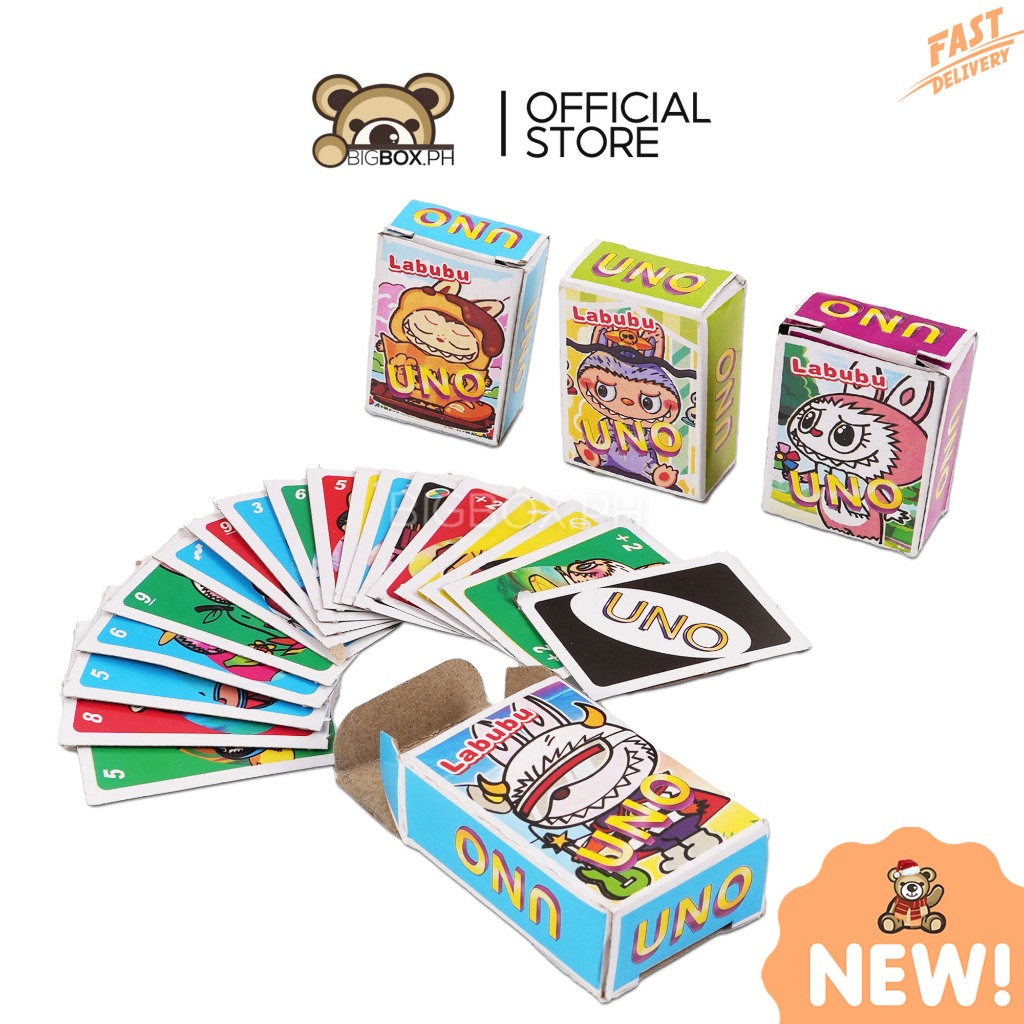 BigboxPH Cute Labubu Mini Uno Entertaining Card Toys for Kids Gifts and ...