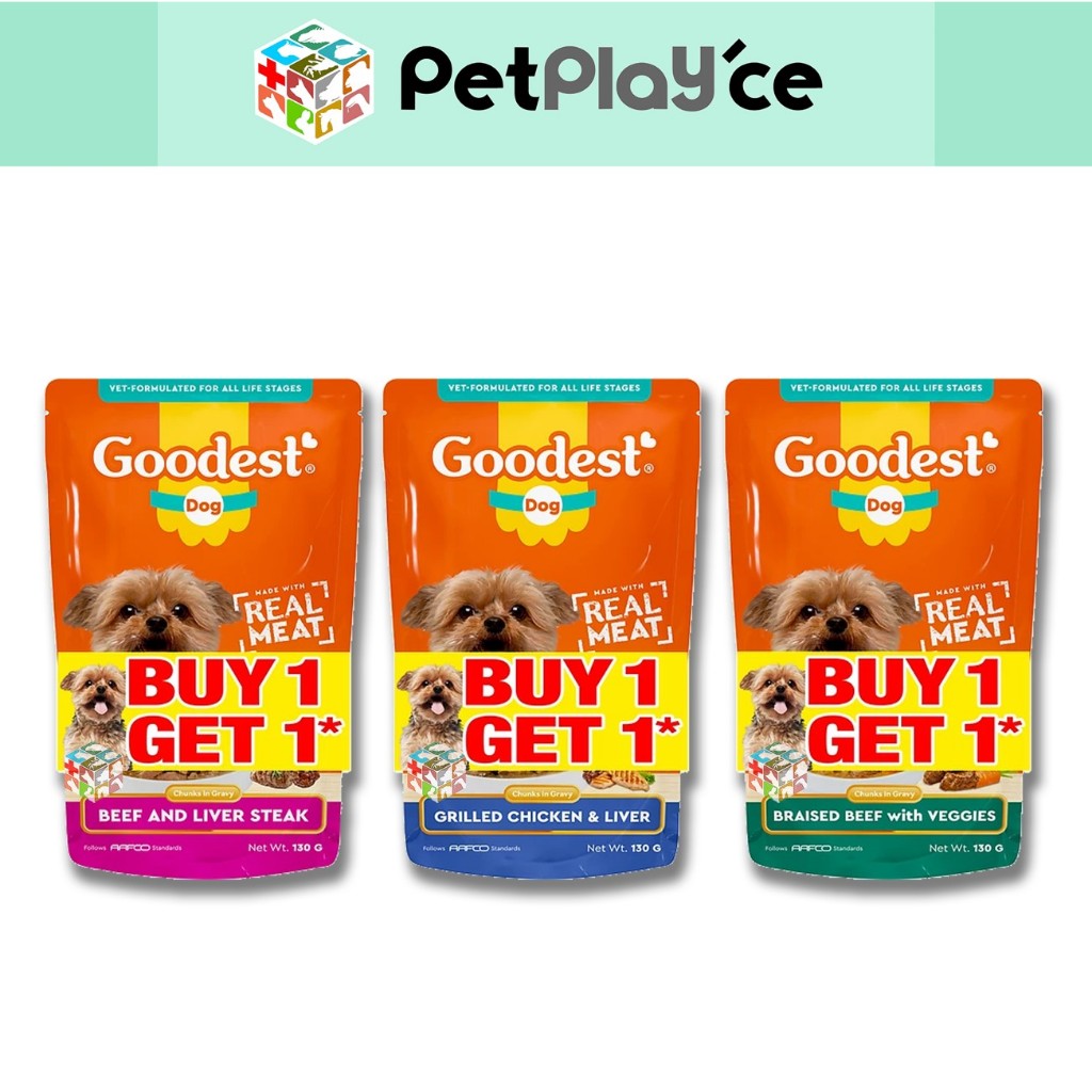 Goodest Dog Buy 1 Take 1 Food Wet Pouch 130g Pack Beef Veggies Chicken ...