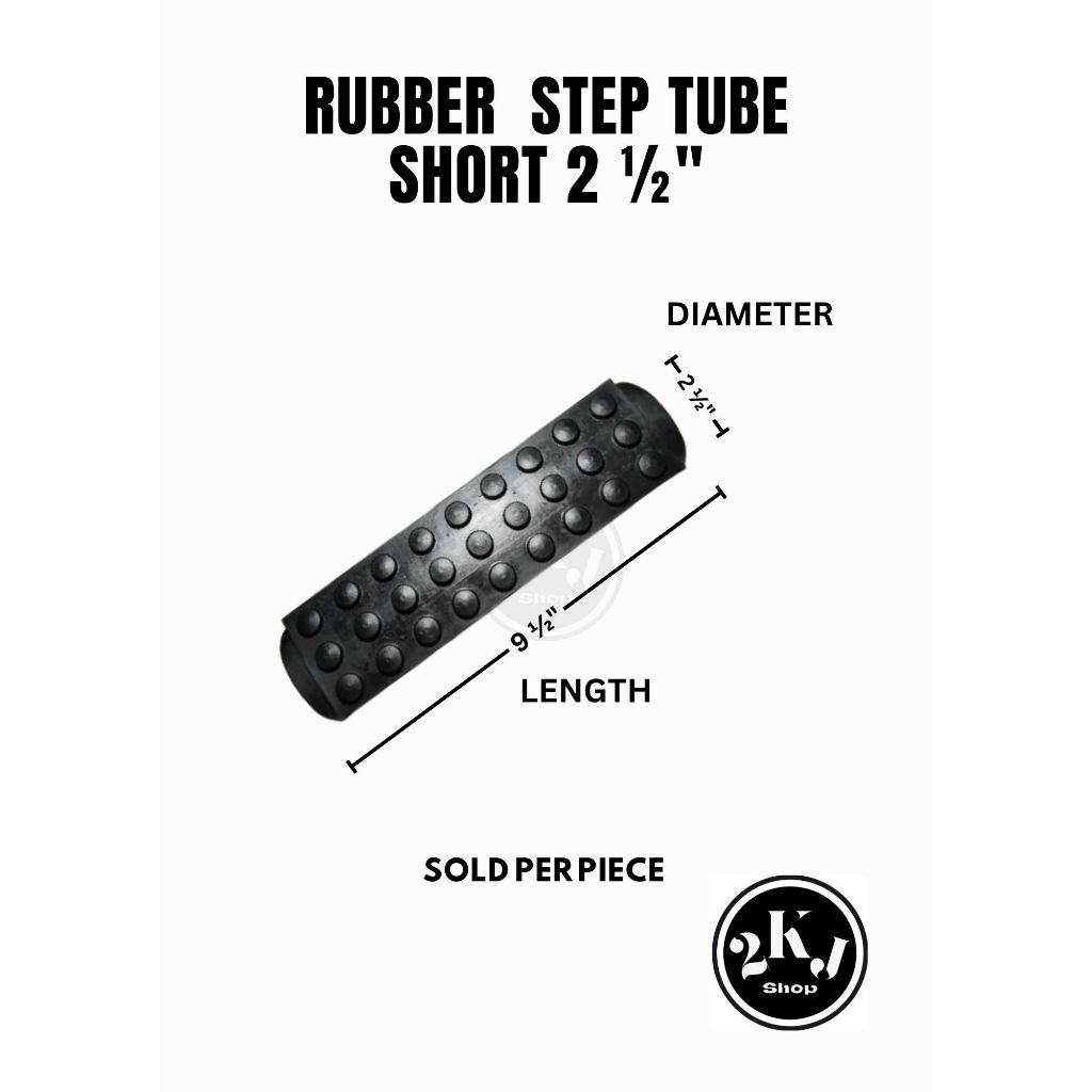 Bullbar Step Tube Rubber Short size 2½ inches (sold per piece) | Shopee ...