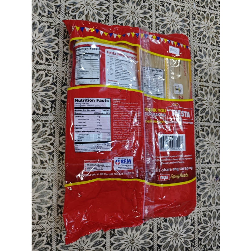 FIESTA Spaghettipid Combo - Spaghetti Pasta 700g + FIlipino Spaghetti ...