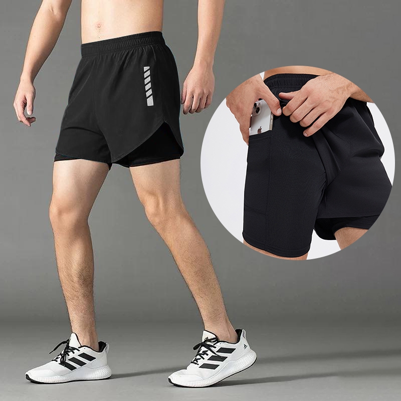 G510# Men's Sports Dri-fit Taslan Running Shorts With Cycling Unisex ...