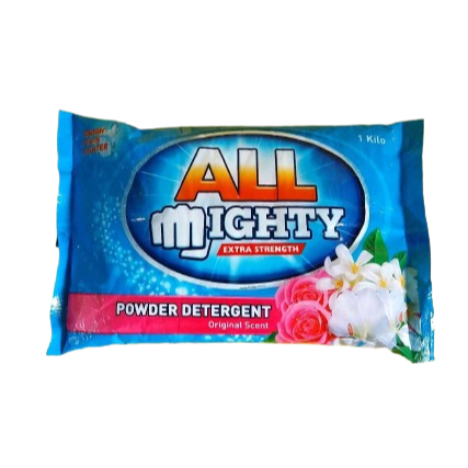 1 Kilogram - ALL MIGHTY Powder Detergent Original Scent Blue Pack (1 Pc ...