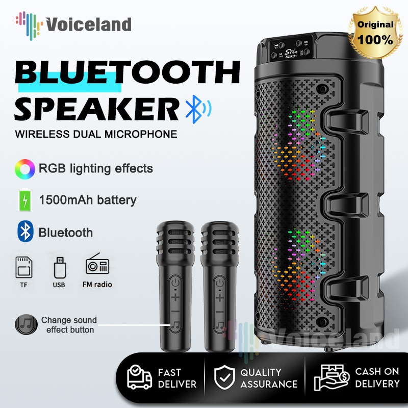 MAIKET Bluetooth Speaker With Mic videoke set karaoke Outdoor portable ...
