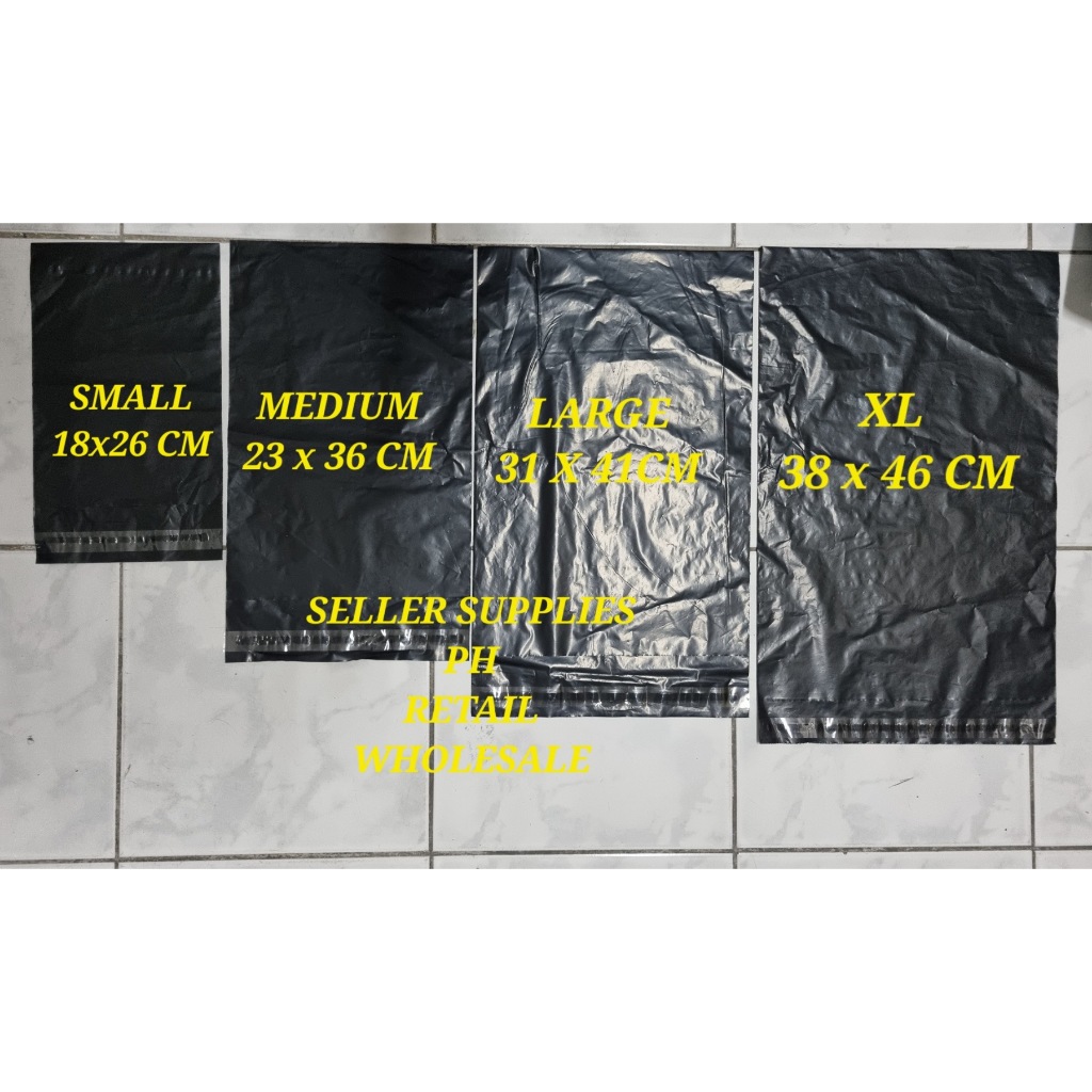 500pcs/1000pcs PER PACK Black Pouch Plain/Mailing Parcel/Plastic Bag ...