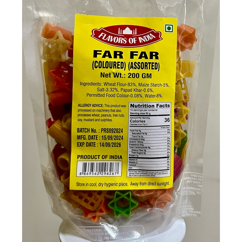 Flavors of India FAR FAR Fryums Coloured Assorted - Ready To Fry ...
