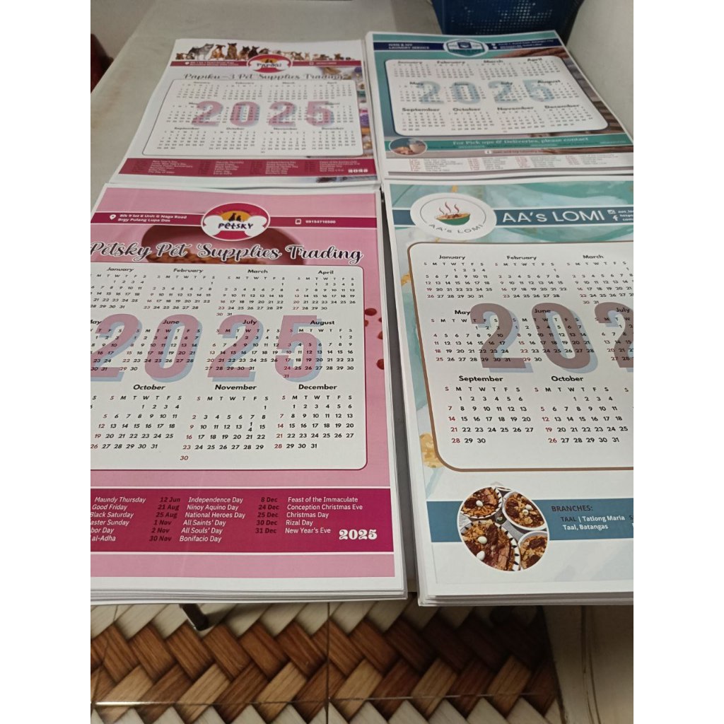 CUSTOMIZED POSTER CALENDARS - Jessycka Ayn P. (Velarde Pharmacy ...
