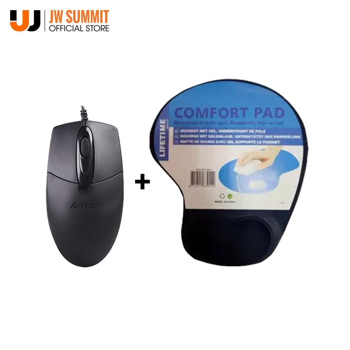 A4Tech OP-720 USB Mouse & Basic Mouse Pad Bundle Package | Shopee ...