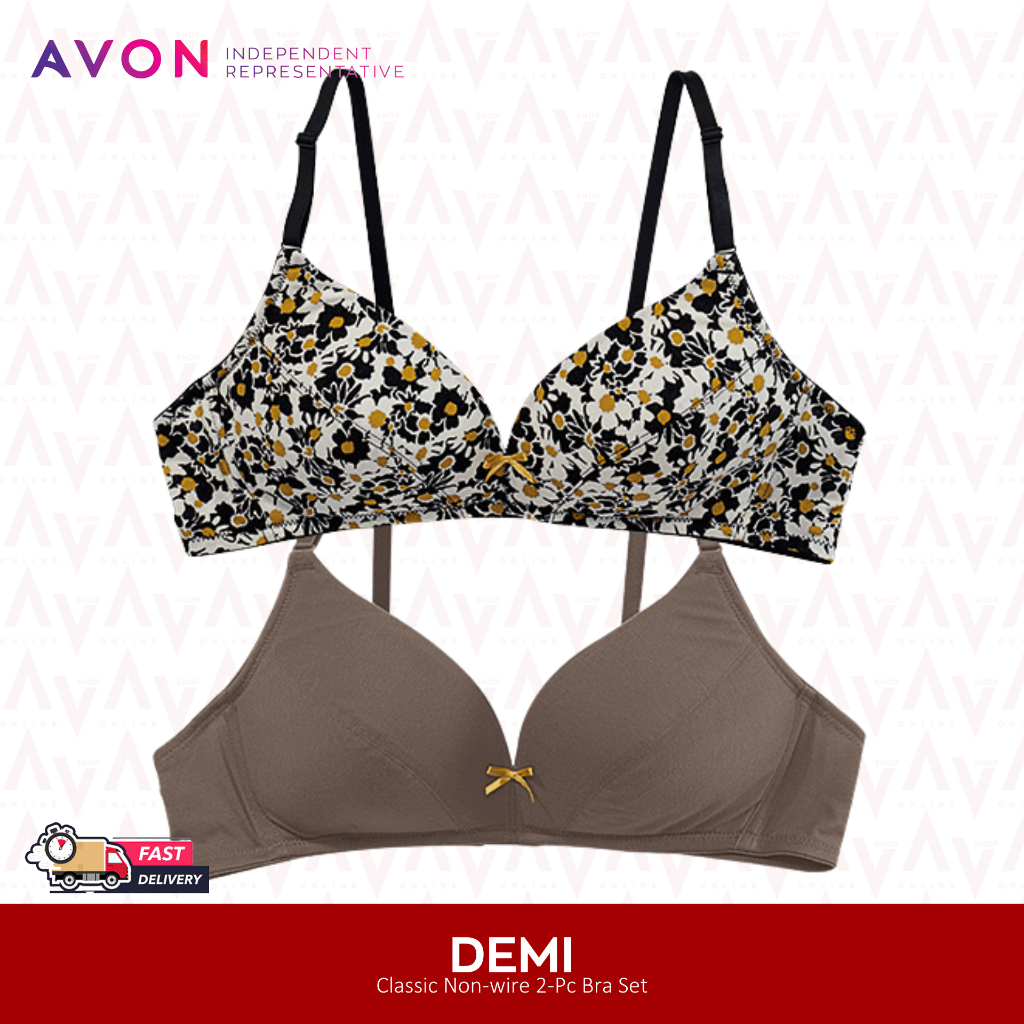 Avon Demi Non-wire 2pc Classic Bra Set | Shopee Philippines