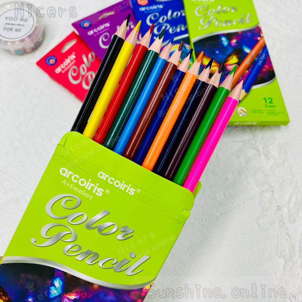 AR1206-12 Color Pencil Arcoiris A+ Excellent 12 Colors Colored Color ...