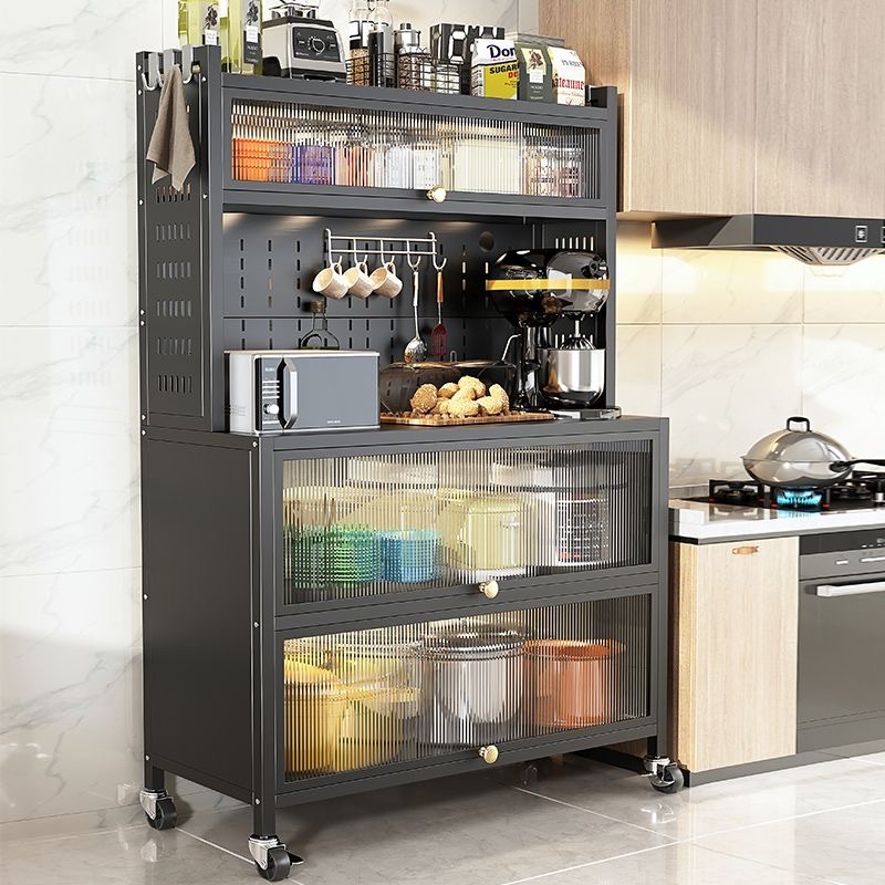 Kitchen Cabinet Storage Rack Carbon Steel Dustproof For Kitchen Multi ...