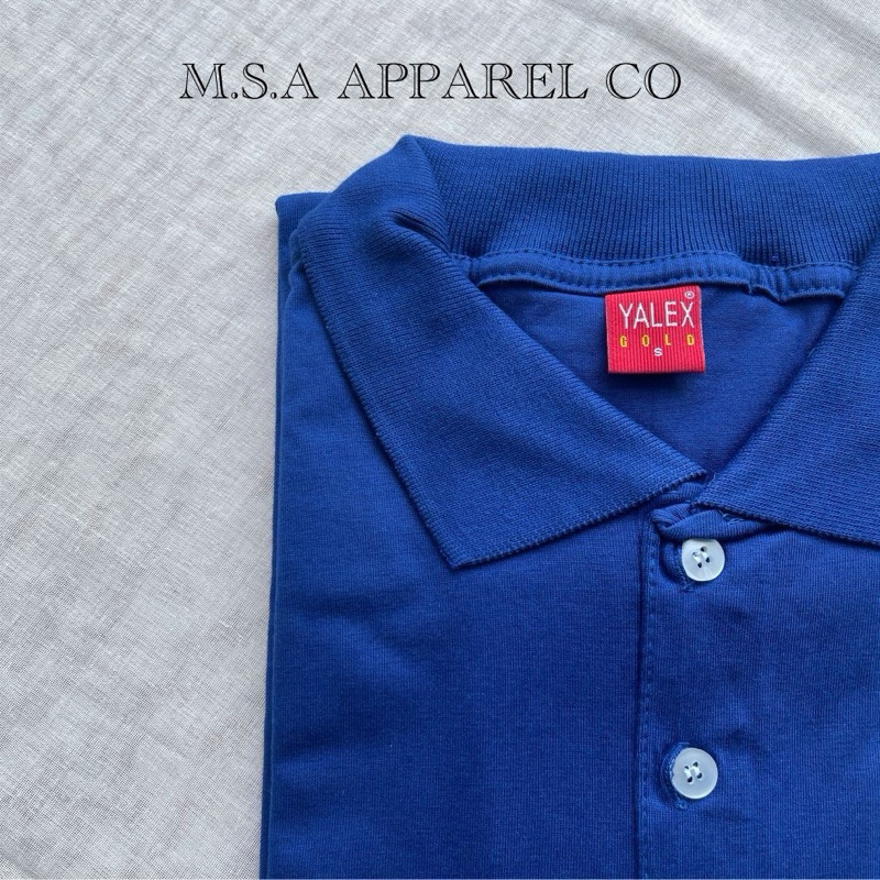 ROYAL BLUE Polo Shirt with Collar Yalex brand Plain Polo Shirt Cotton ...
