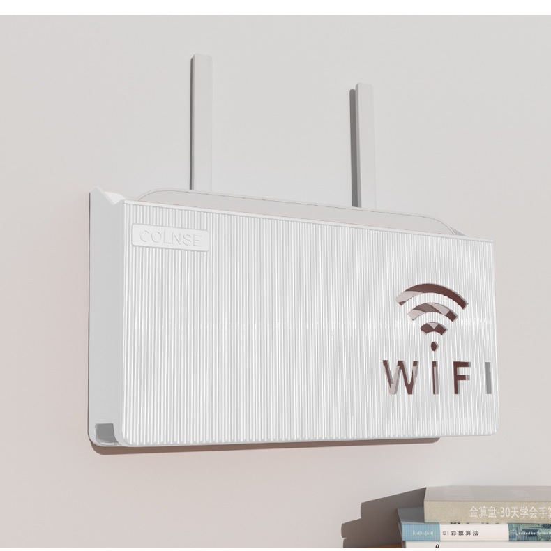 Wall-mounted Wifi Box Wireless Storage Rack Hanging Wall Wifi Shelf Set ...