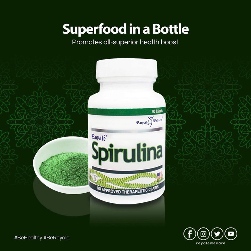 Royale Spirulina Super Food-Authentic Product (90 tablets) | Shopee Philippines
