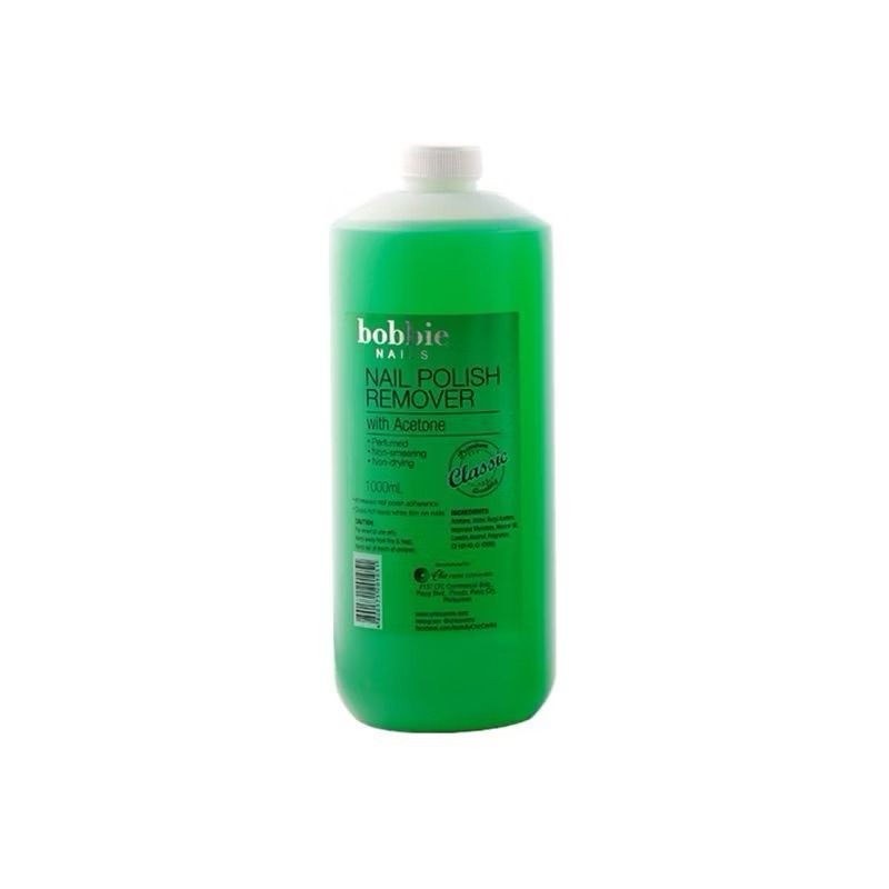 Authentic Bobbie Acetone/ Nail polish remover, 1000ml/ 1liter | Shopee ...