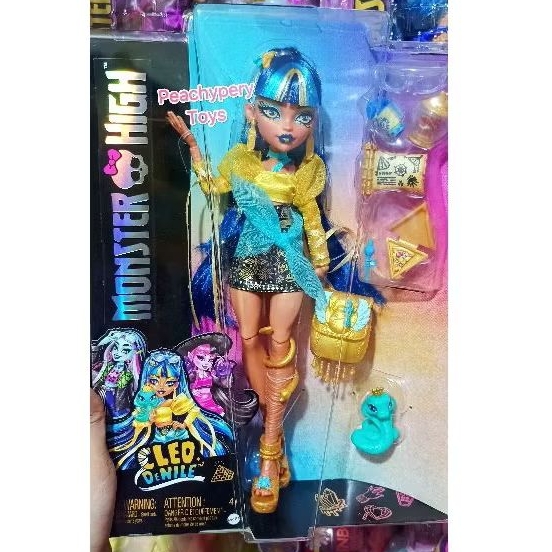 NEW!! Monster High Cleo De Nile Doll with Pet Snake and Accessories G3 Core Refresh - Mall Pull ...