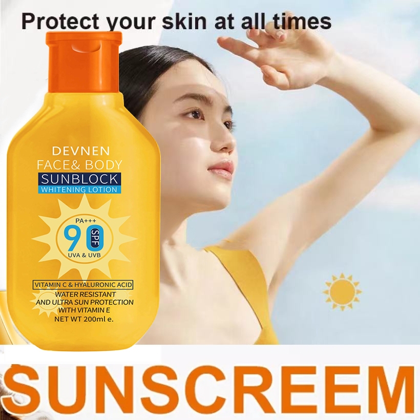 DEVNEN 100% Effective Face Sunscreen Cream SPF90+ Protection Sunblock ...