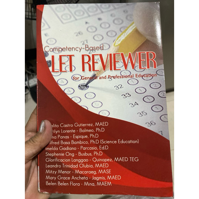 Competency Based LET REVIEWER for General anf Professional Education | Shopee Philippines
