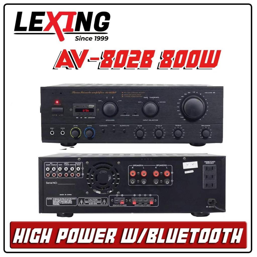 LEXING AMPLIFIER ( 400WX2) WITH BLUETOOTH AND RADIO (2MIC INPUT ...