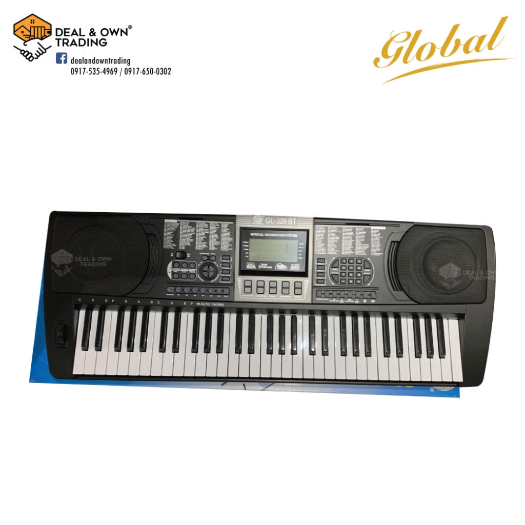 Global GL-326BT 61 Key Electronic Keyboard (Touch Response) | Shopee ...