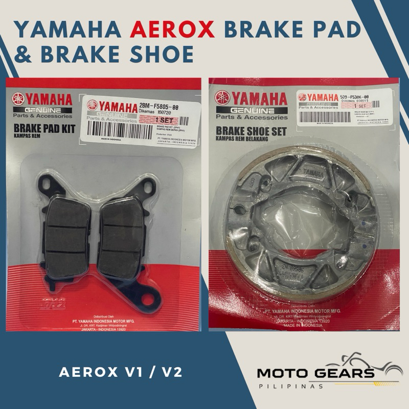 BRAKEPAD SET FOR YAMAHA AEROX V1 V2, MIO i125, MIO 125, MIO M3, SOUL i125, MIO GRAVIZ, | Shopee ...