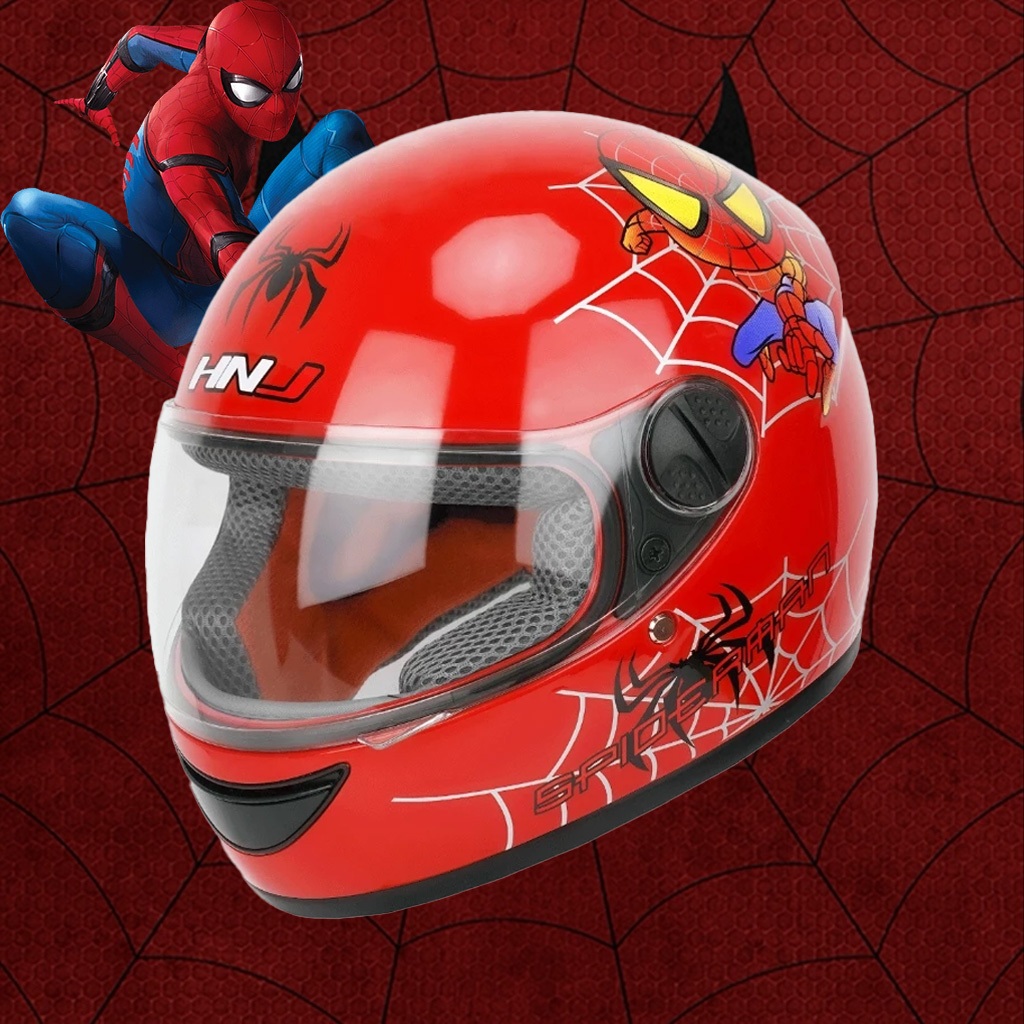 HNJ 715 Kids Full Face Helmet For Motorcycle Single Side Visor Motor ...