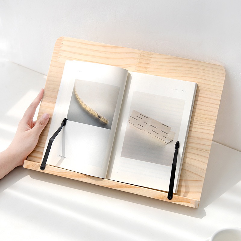 Adjustable Reading Bookstand Wooden Book Holder Stand Foldable For ...