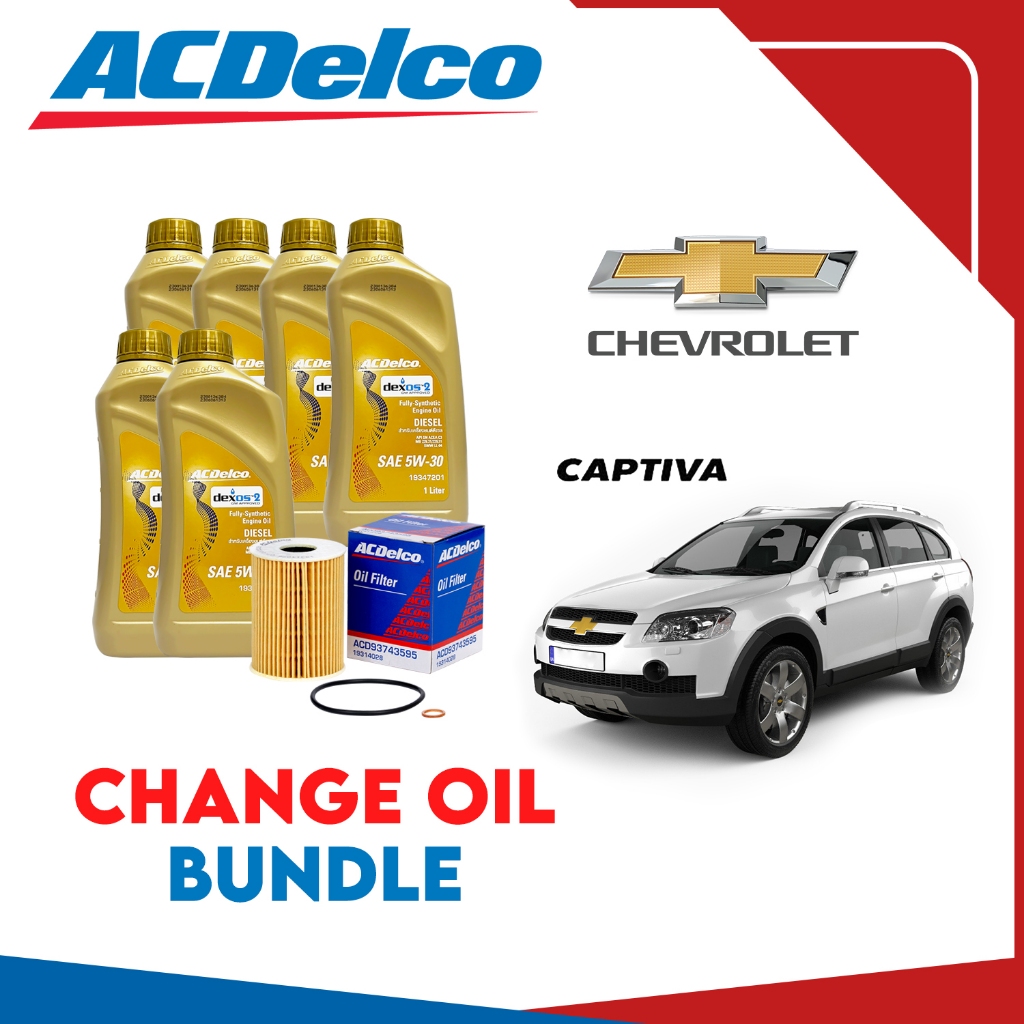 ACDelco Change Oil Bundle for Chevrolet Captiva 2.0L 2011-Below (C100 ...